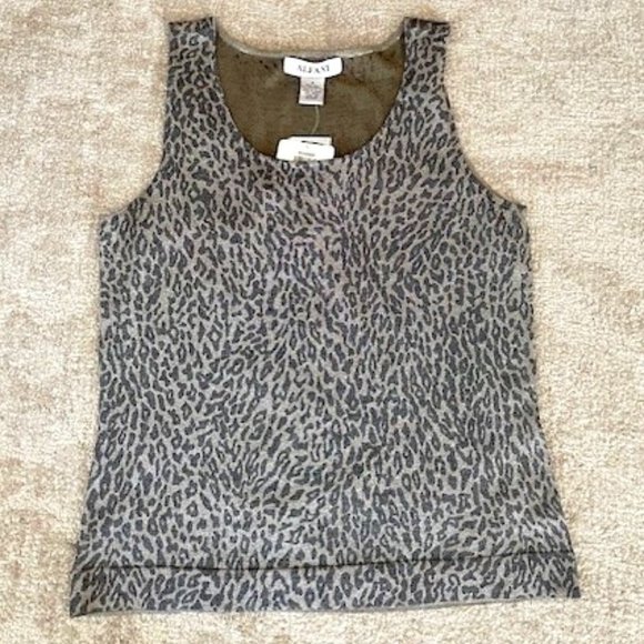 Alfani | Tops | Alfani Mykonos Leopard Print Silk Blend Tank Top | Poshmark